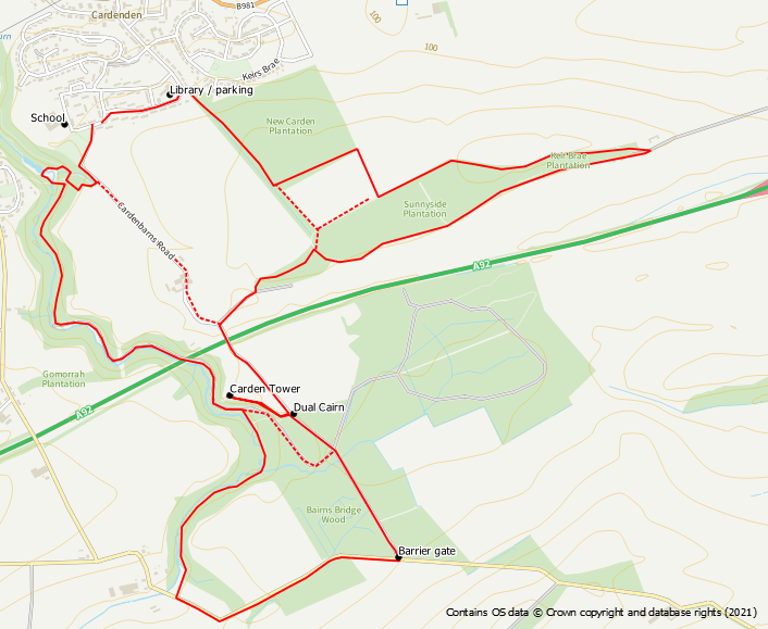 Carden Den Woods – Fife Walking