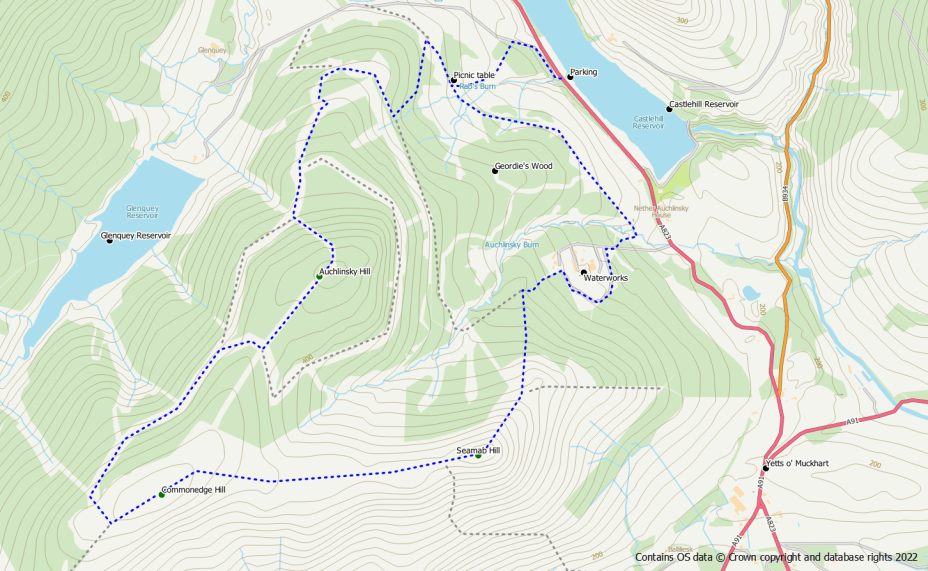 Three Easy Ochils and Geordie’s Wood – Fife Walking