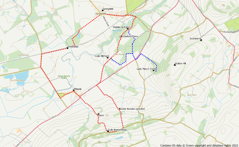 Crawford Priory and Lady Mary’s Tomb – Fife Walking